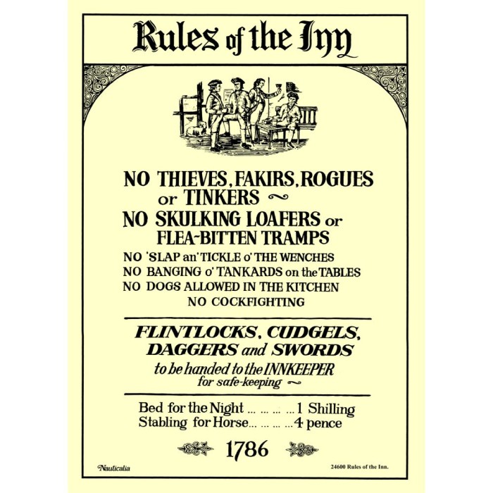 Galley Cloth - Rules of The Inn