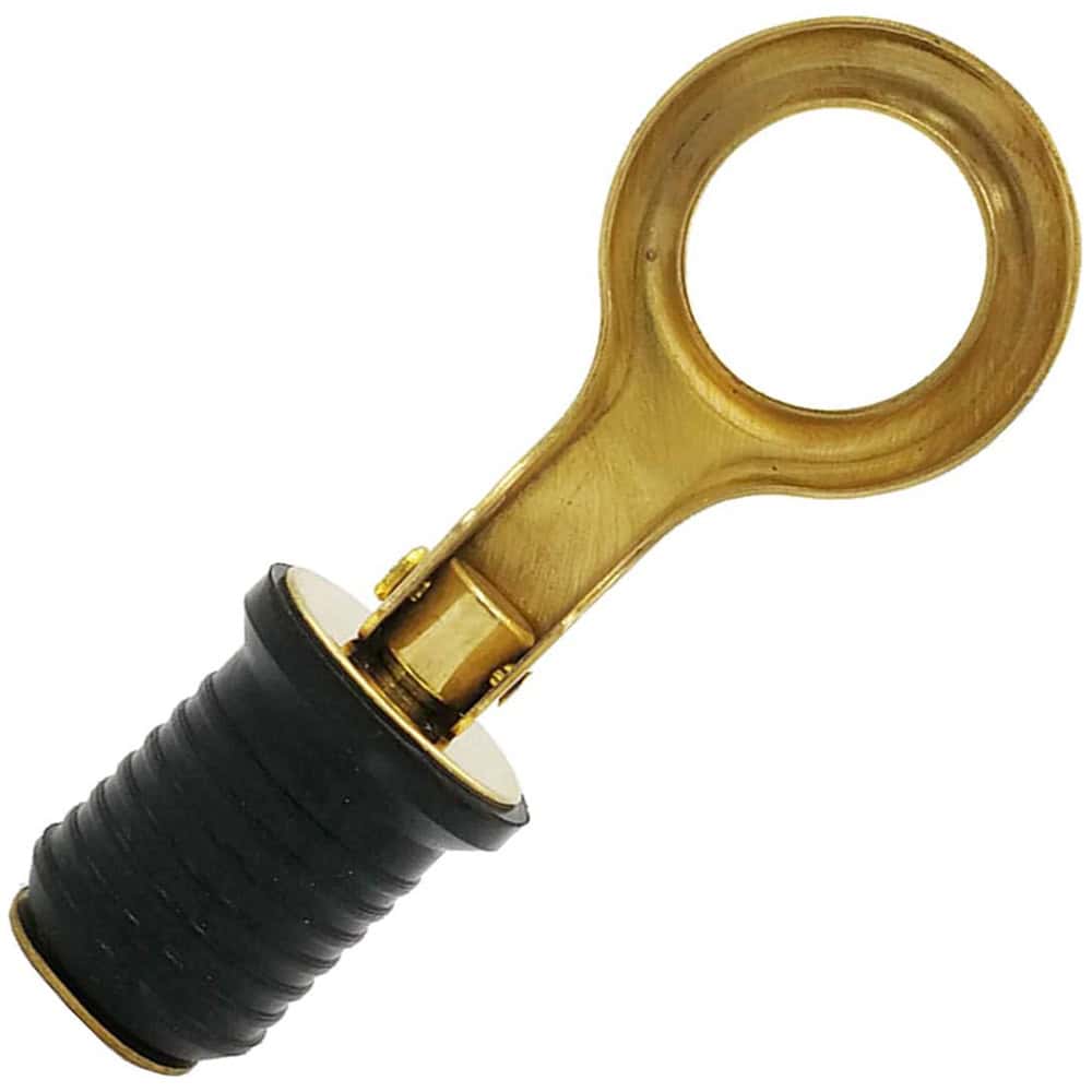 AAA 1 Inch Brass Snap Flip Drain Plug With Rubber Bailer