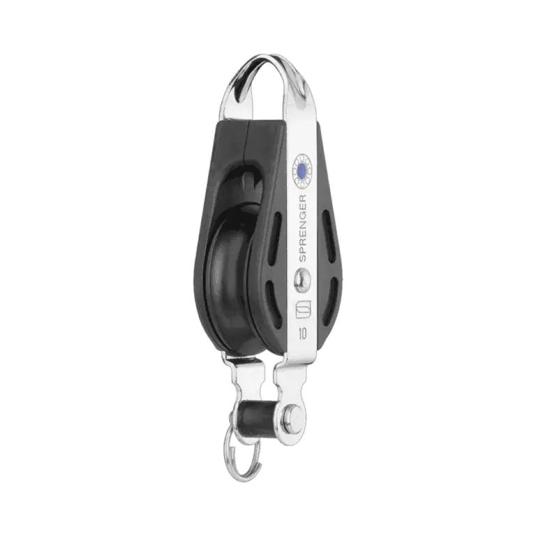 Sprenger S-Block Fiddle Needle Bearing 10mm - 1 Sheave, Through Bow, Becket