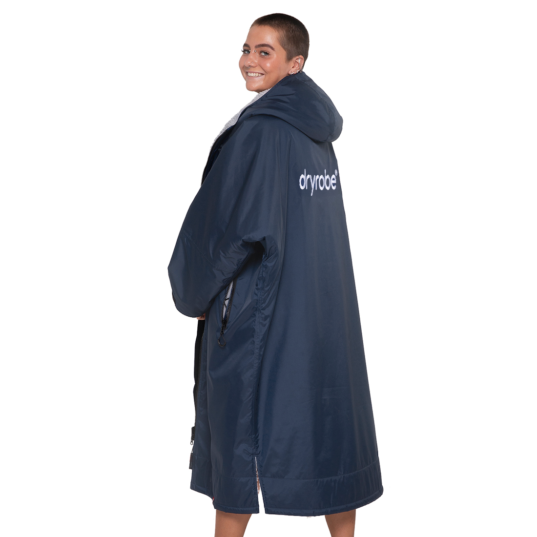 Dryrobe Advance Longsleeve Changing Robe - Navy / Grey
